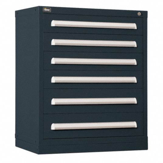VIDMAR, 30 in x 27 3/4 in x 37 in, 6 Drawers, Modular Drawer Cabinet ...