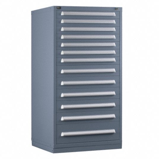 VIDMAR, 30 in x 27 3/4 in x 59 in, 13 Drawers, Modular Drawer Cabinet ...