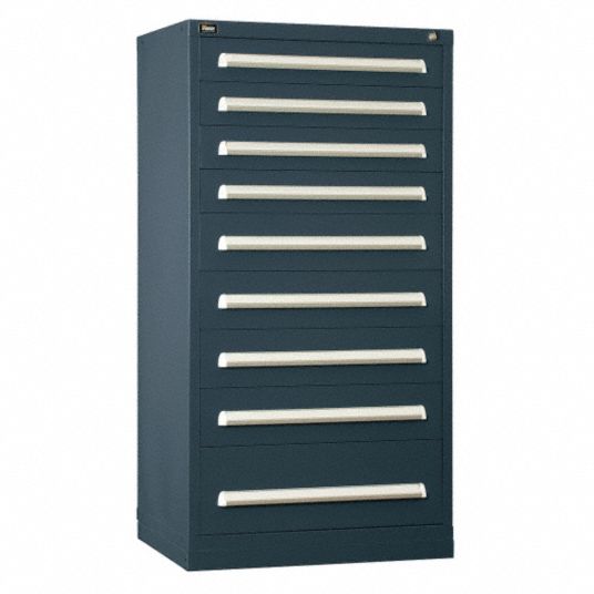 VIDMAR, 30 in x 27 3/4 in x 59 in, 9 Drawers, Modular Drawer Cabinet ...