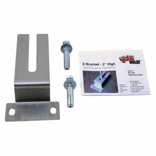 Stainless Steel, Item to Floor Bracing, Stabilizing High Z-Bracket ...