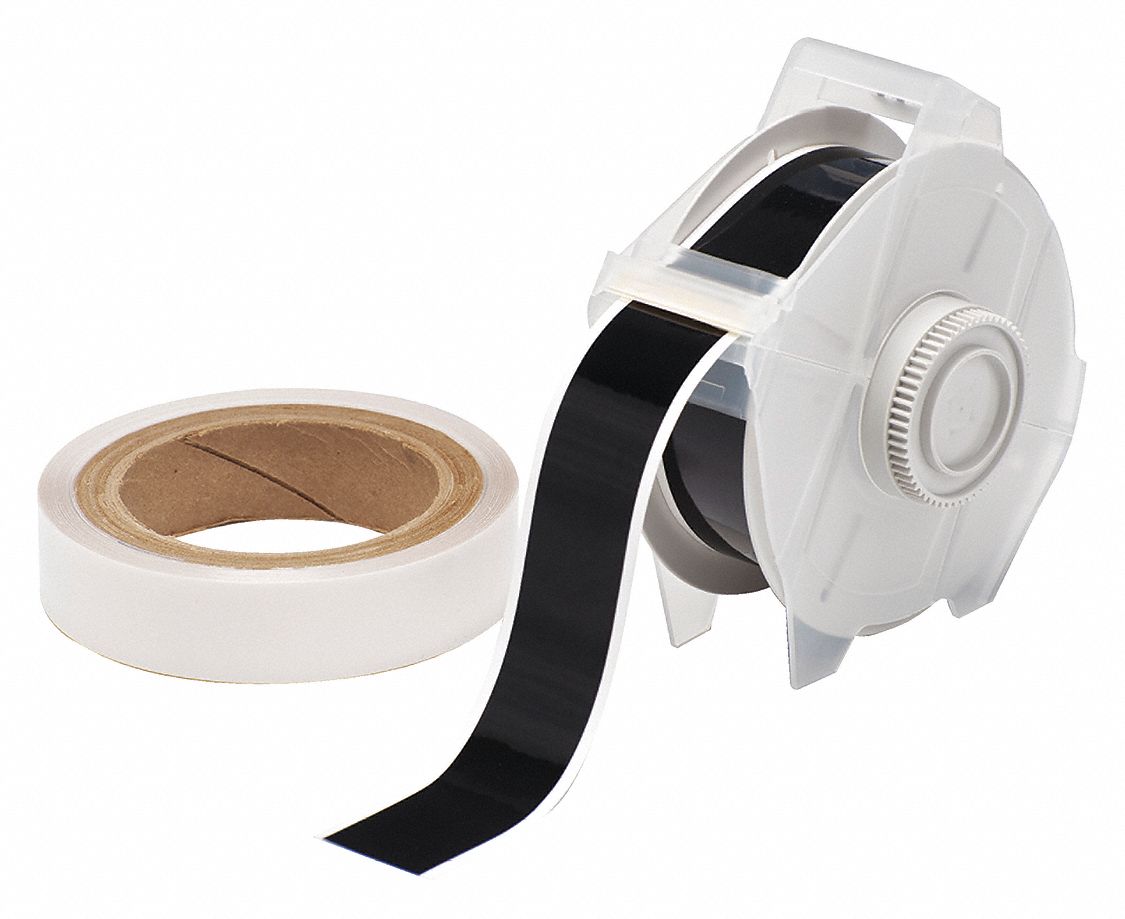 1 1/8 in x 100 ft, Polyester With Rubber Adhesive, Continuous Label ...