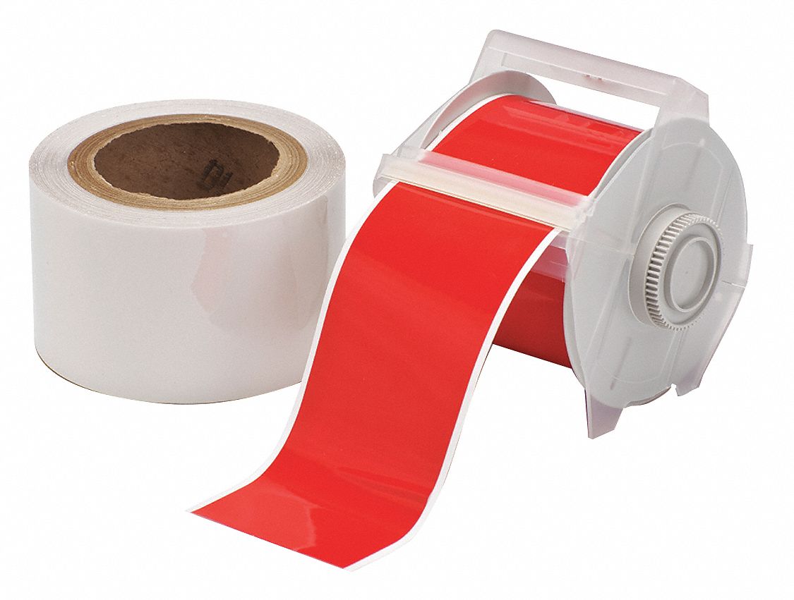 2 1/4 in x 100 ft, Polyester With Rubber Adhesive, Continuous Label ...