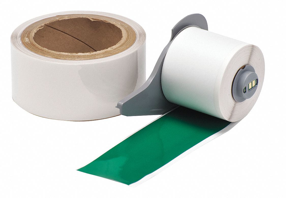 2 in x 50 ft, Polyester With Rubber Adhesive, Continuous Label Roll ...