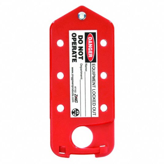 ZING, Labeled Hasp, 1 in Opening Size, Labeled Lockout Hasp - 12E742 ...