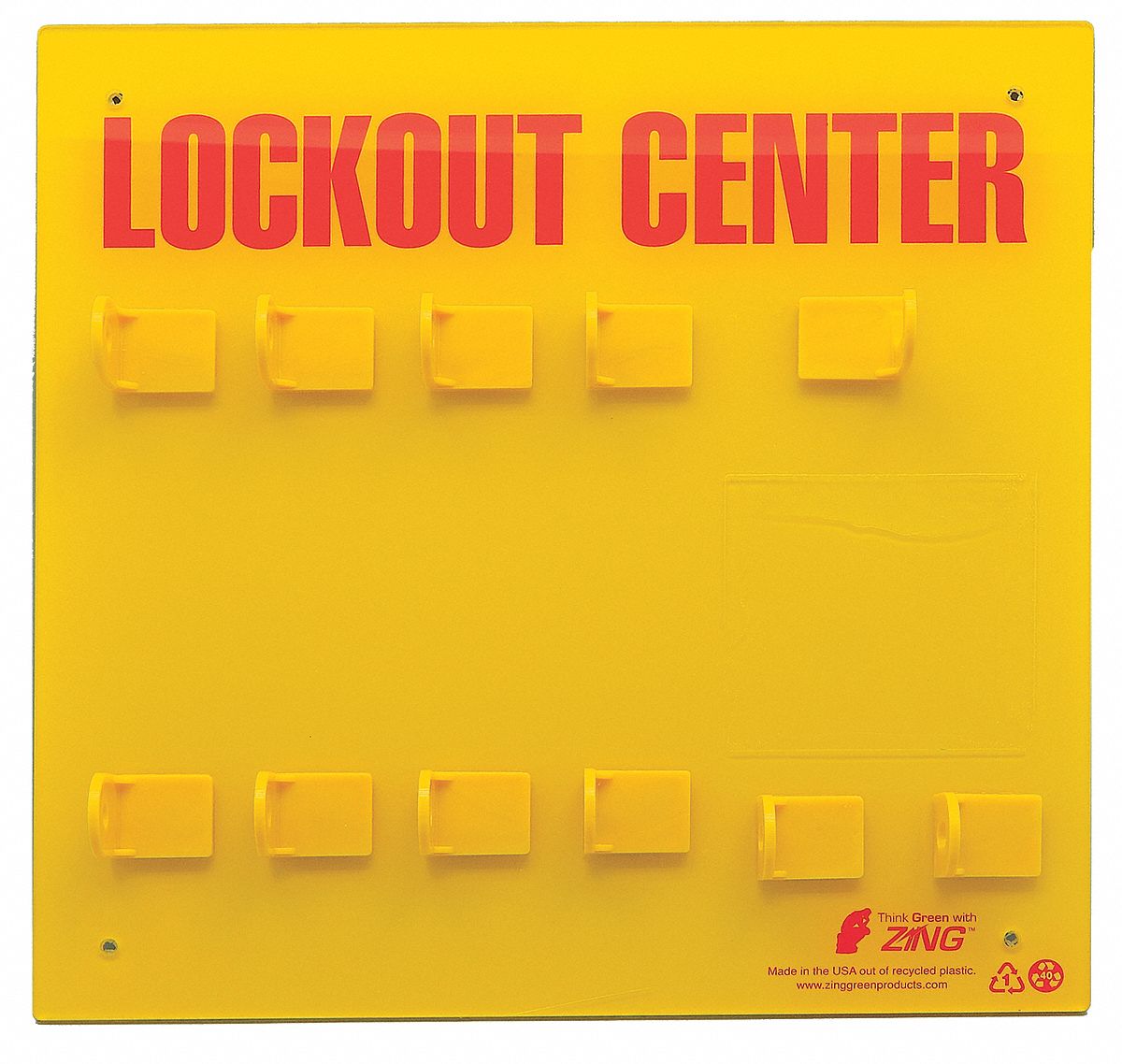 ZING, Lockout Station, No Padlocks, Lockout Board - 12E755|7114E - Grainger