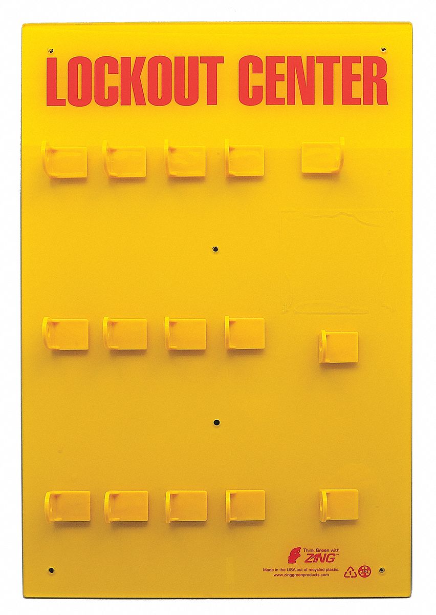ZING, Lockout Station, No Padlocks, Lockout Board - 12E756|7115E - Grainger