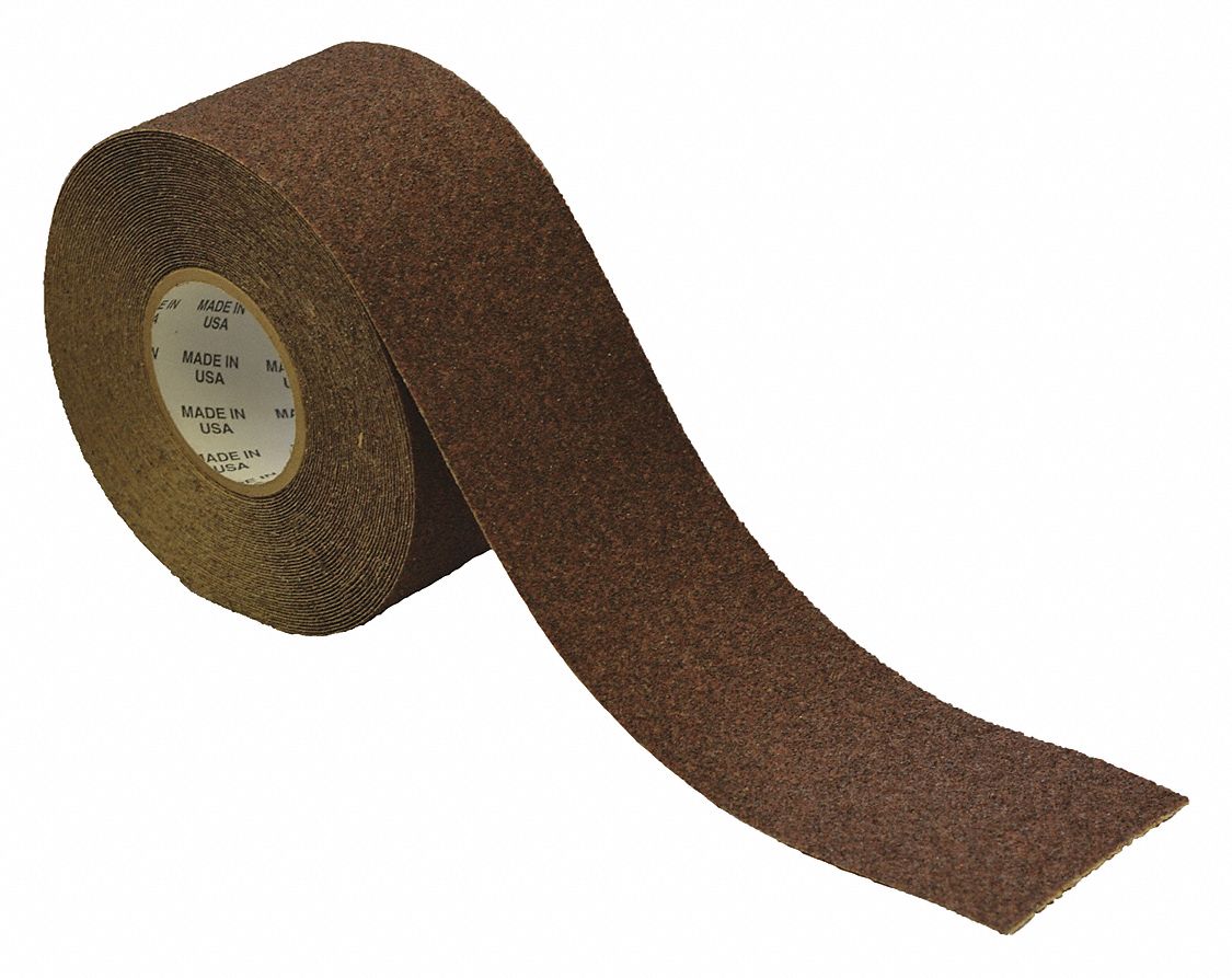 Antislip Tape, Solid, Brown, Grit Size 36 - Grainger