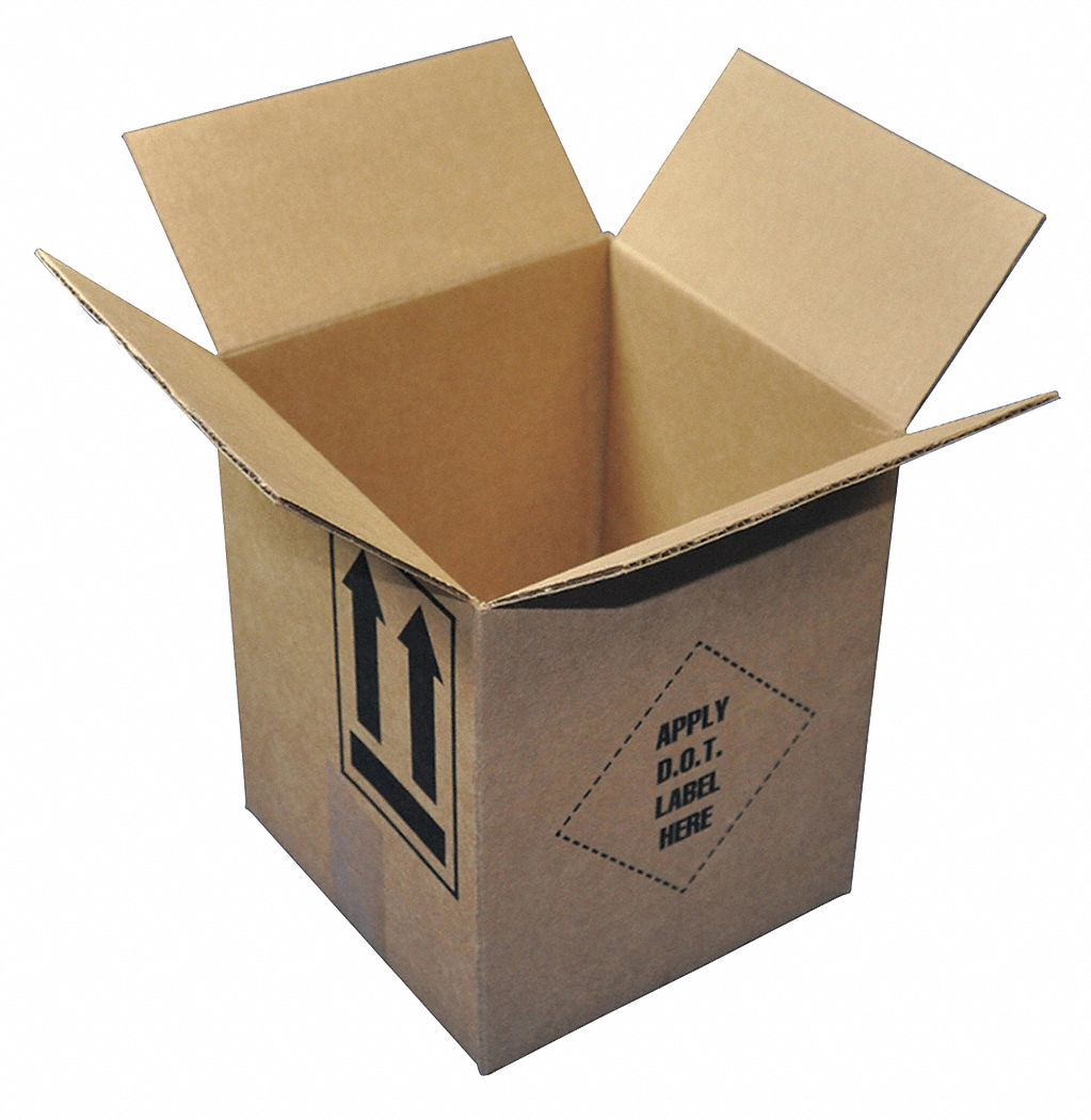 Brown Paint Can Shipping Box, 9 5/16 inD x 17 inW x 17 in L , Holds :(4 ...