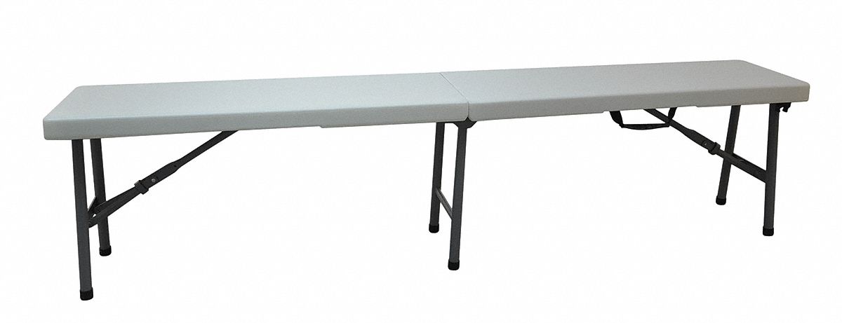 Bench,Center Folding,Blow Molded,White - Grainger