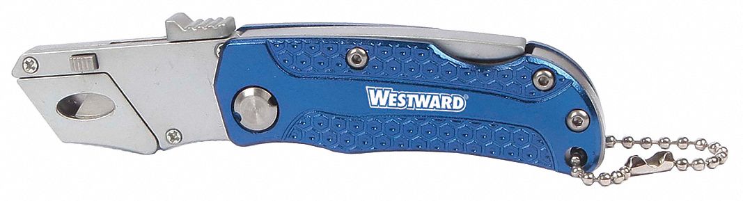 WESTWARD Mini Folding Safety Cutter, Steel, 4-1/2 in Overall Length ...