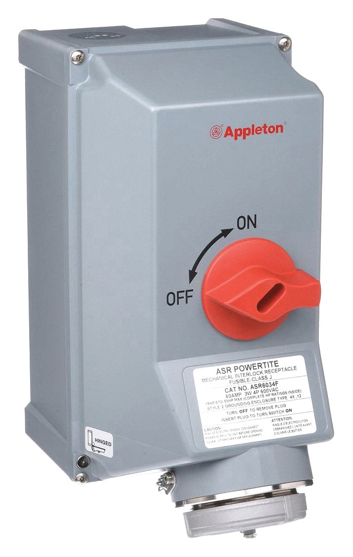 Fused, 60 A, Mechanical Interlock Device - 12G198|ASR6034F - Grainger