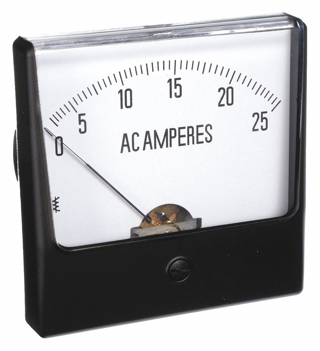 AC Current, 0 A – 25 A, Analog Panel Meter - 12G380|12G380 - Grainger