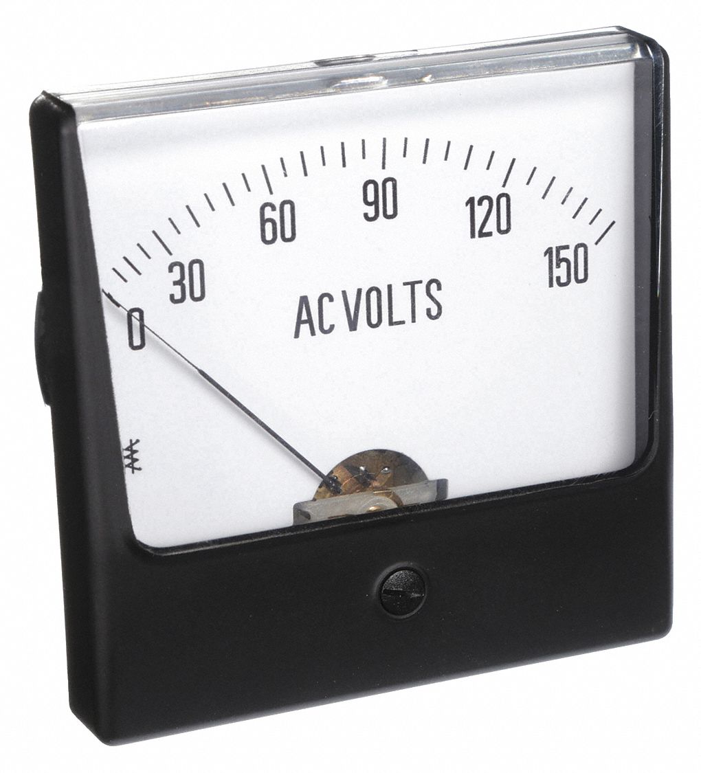 DC Current, 0 A – 150 A, Analog Panel Meter - 12G429|12G429 - Grainger