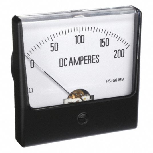 DC Current, 0 to 200 DC A, Analog Panel Meter - 12G432|12G432 - Grainger