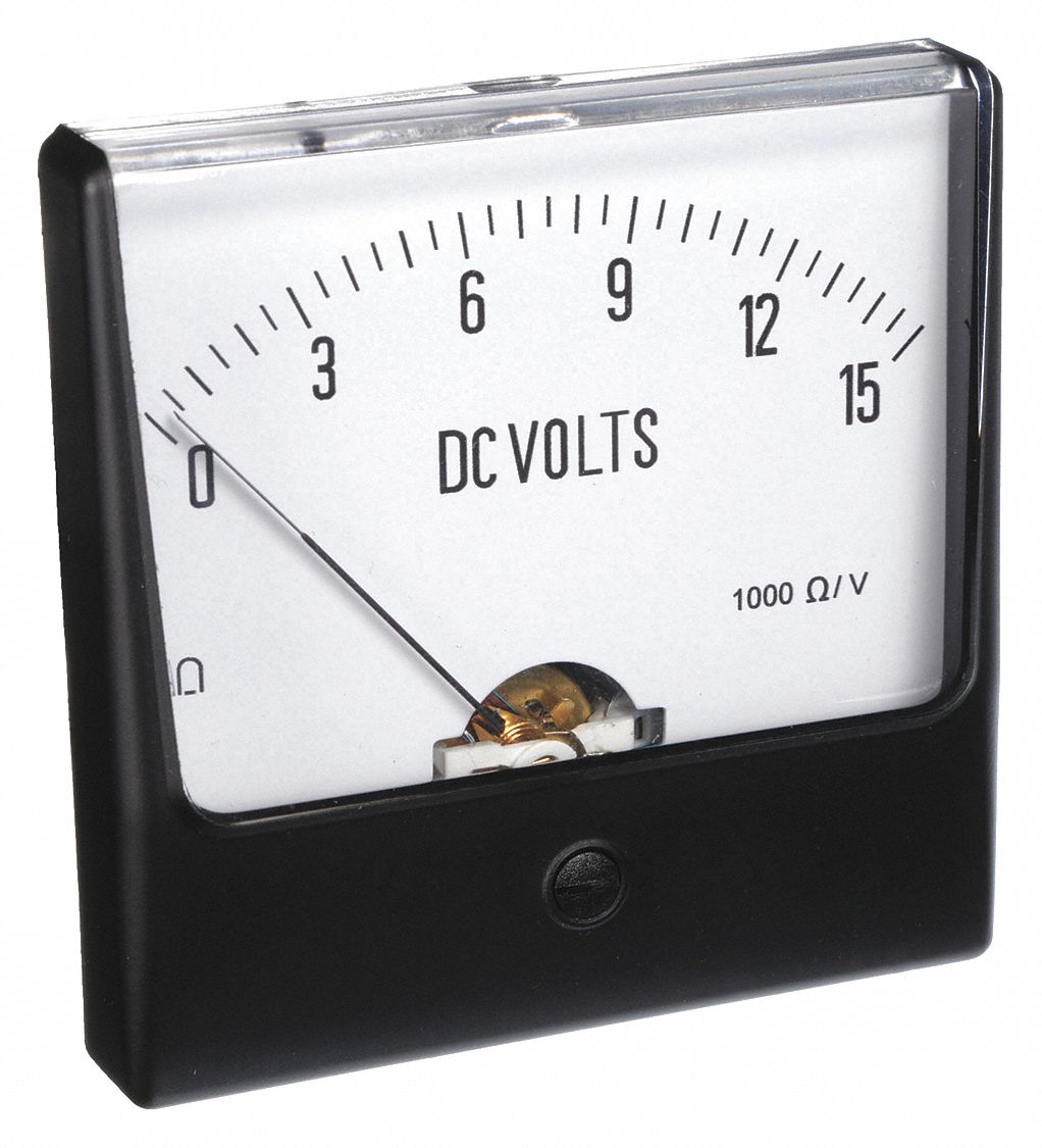 APPROVED VENDOR ANALOG PANEL METER,DC VOLTAGE,0-15 - Analog Panel ...