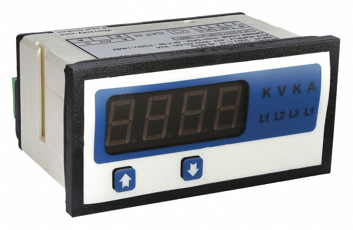 Digital Panel Meter, AC Volt, Digital Panel Meter - 12G486|12G486 ...