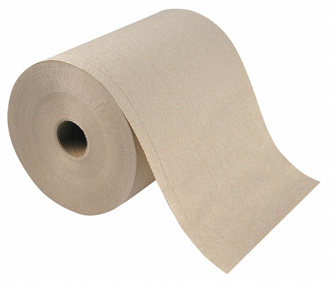 Paper Towel Roll, goRag®, Hardwound, Brown, 500 ft Roll Length, PK 6 ...