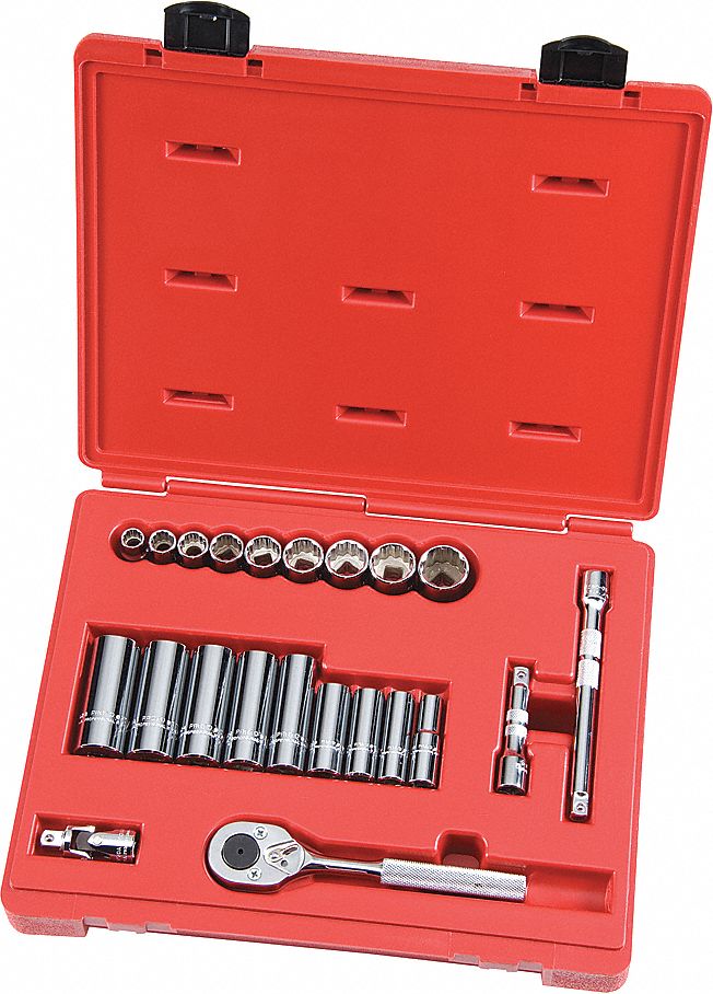 PROTO SET SOCKET 3/8 DR 22 PC 12 P - Socket Sets with Drive Tools ...