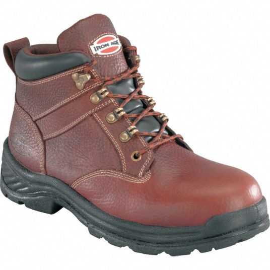 7-1/2, M, Men's, Brown, Steel Toe Type, 1 PR - Grainger
