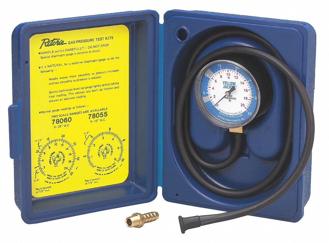 YELLOW JACKET Gas Pressure Test Kit Gas Line Pressure Test Kit