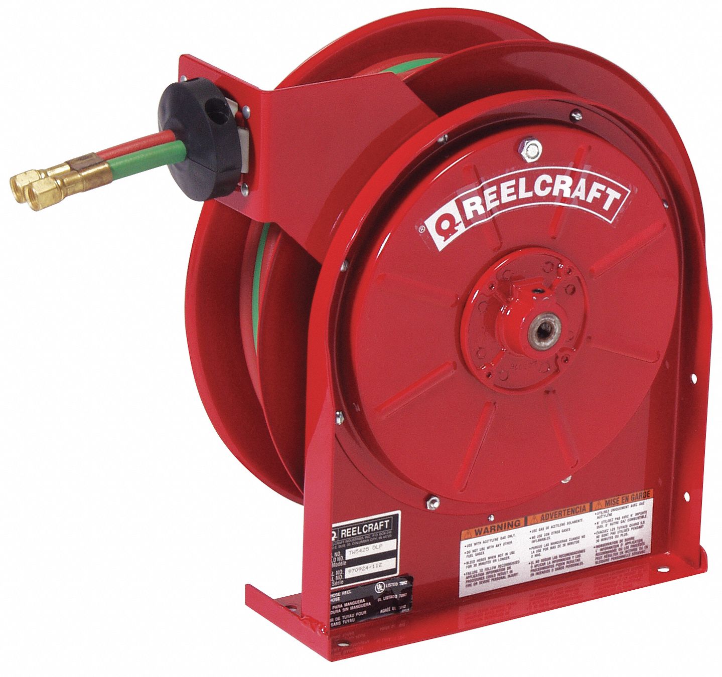 REELCRAFT HOSE REEL SPRING RETRACT 1/4INX25FT - Welding Hose Reels ...