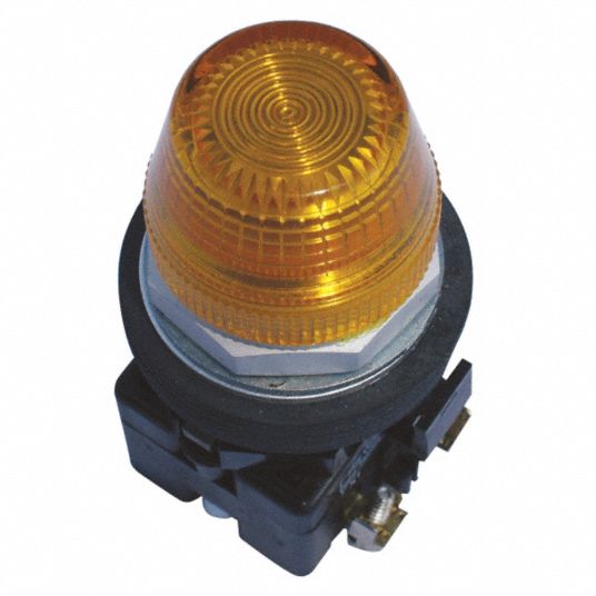 EATON, 30 mm Panel Mounting Size, Yellow, Pilot Light - 12K542|HT8HFYF3 ...