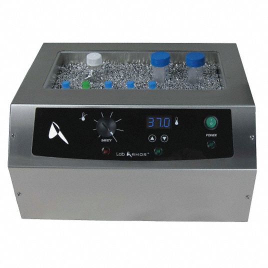 LAB ARMOR, 12 1/4 in Overall Dp, 8 1/2 in Overall Ht, Lab Armor Bead Bath with Beads - 12L042 ...