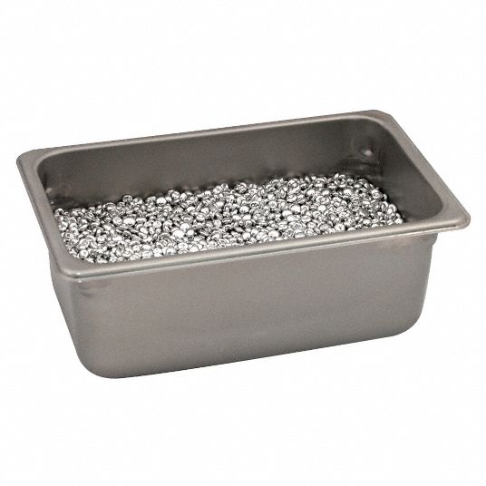 LAB ARMOR, Stainless Steel, 6 in Overall Wd, Lab Armor Tray with Beads ...