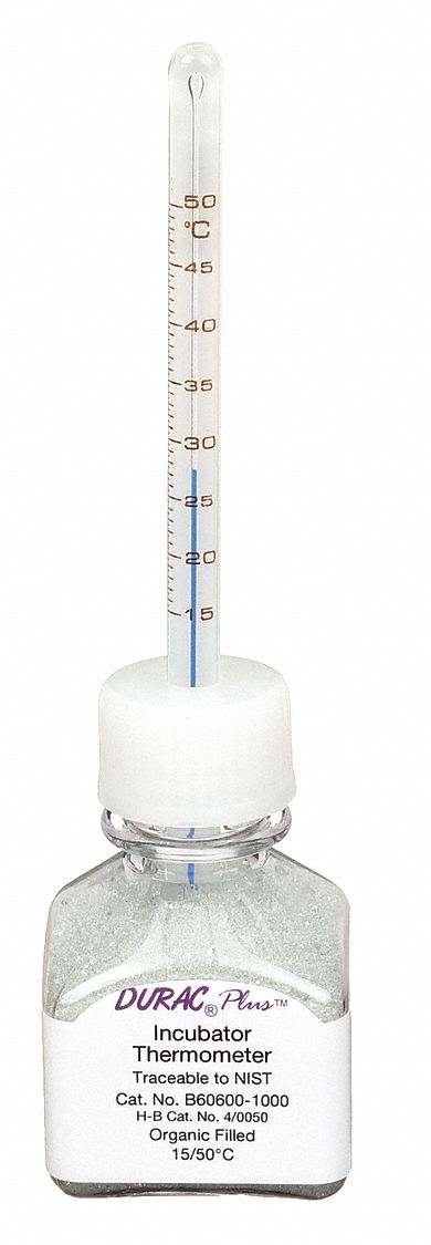 DURAC PLUS, 15°C to 50°C, +/-0.75°C, Bottle Thermometer - 12L978|B60600 ...
