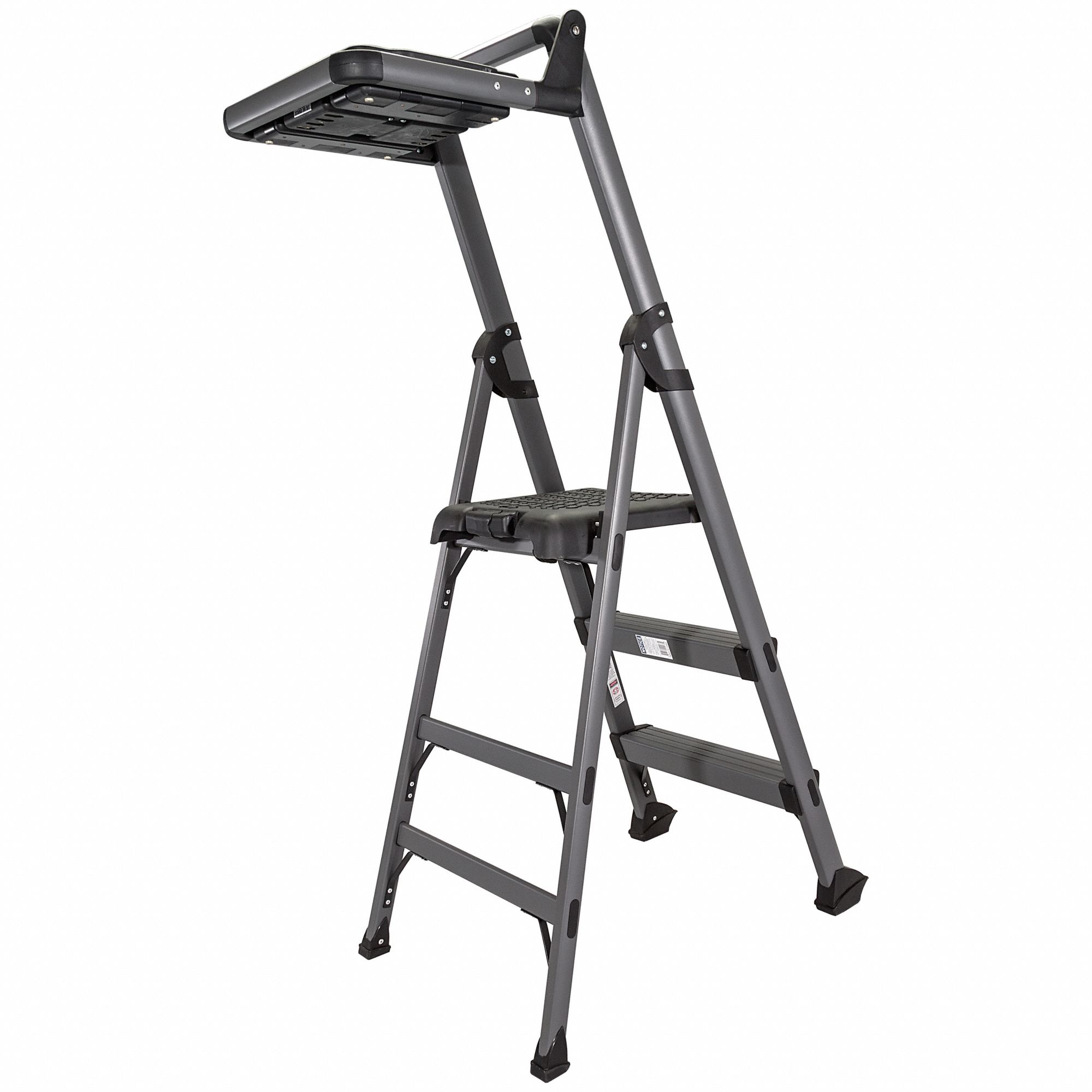 XTEND + CLIMB Aluminum Platform Stepladder, 4 ft 9 in Ladder Height, 2 ...