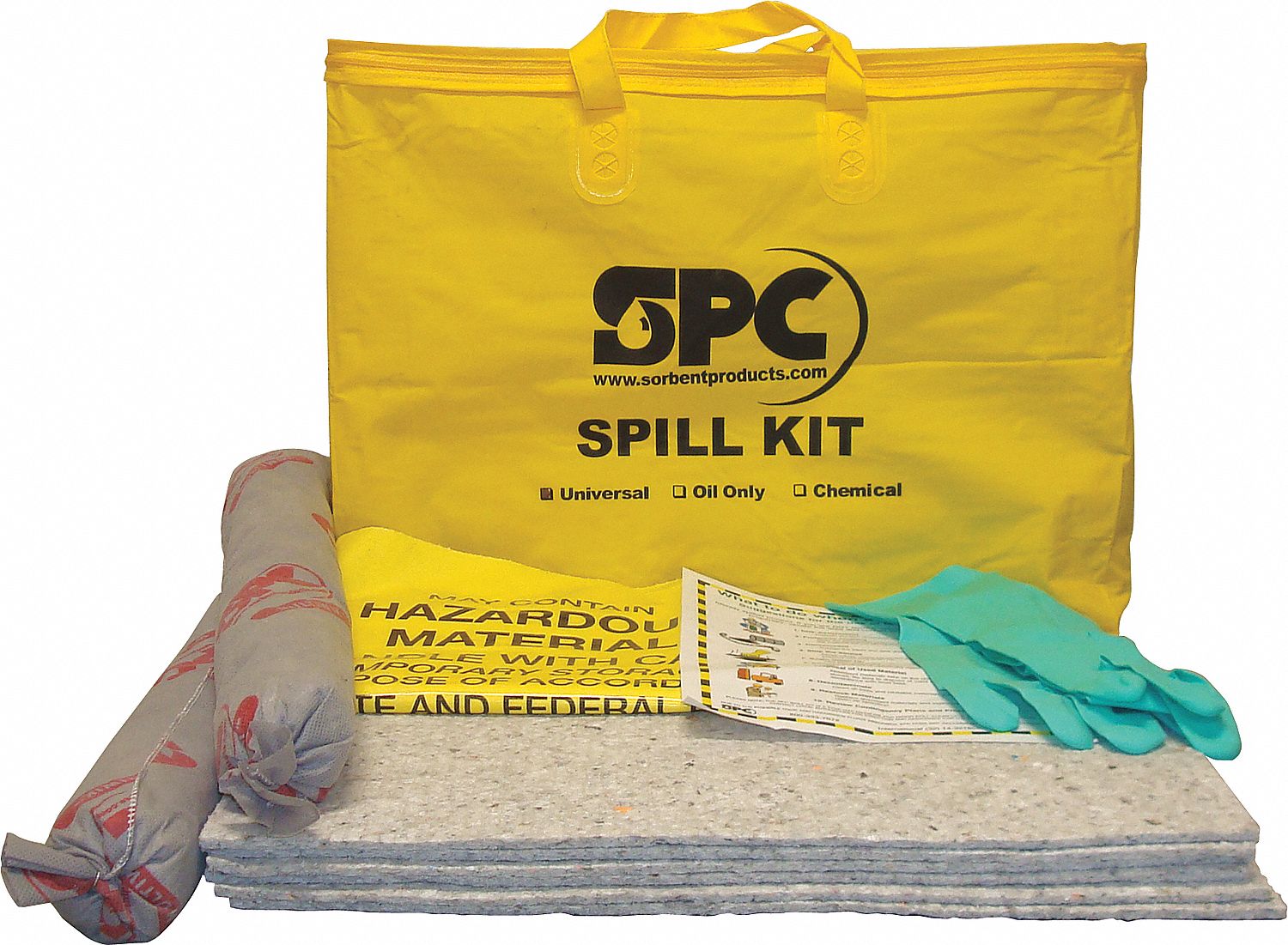 BRADY SPC ABSORBENTS UNIVERSAL ECONOMY SPILL KIT - Spill Kits, Stations and Refills - SORSKR-PP ...