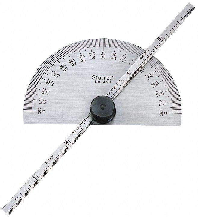 STARRETT PROTRACTOR W/SEMI CIRCULAR HEAD - Digital & Mechanical ...
