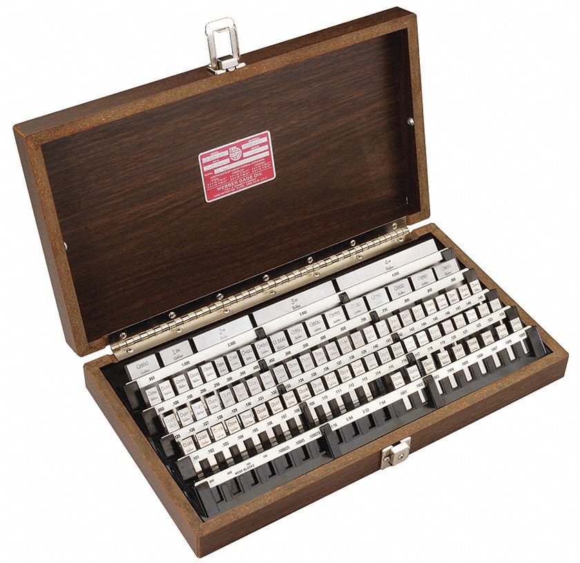 STARRETT GAUGE BLOCK SET, COMMERCIAL GRADE, W/ CALIBRATION CERTIFICATE ...