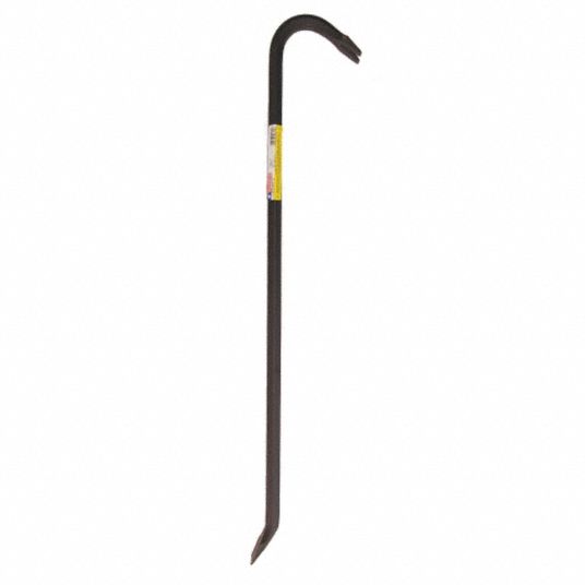 COUNCIL TOOL Gooseneck Wrecking Bar: Chisel End, 36 in Overall Lg, 3/4 ...