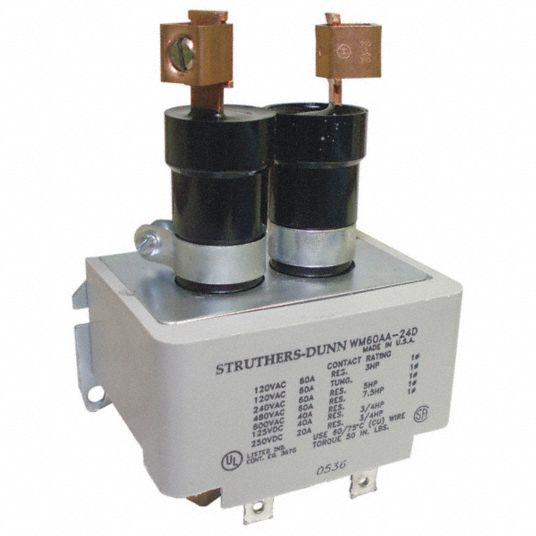 STRUTHERS-DUNN, 240V AC, 60 A Full Load Current - Resistive, Mercury ...