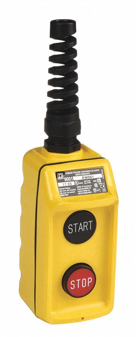 SQUARE D, Push Button, 2NO, Pendant Control Station - 12N831|9001BW96Y - Grainger