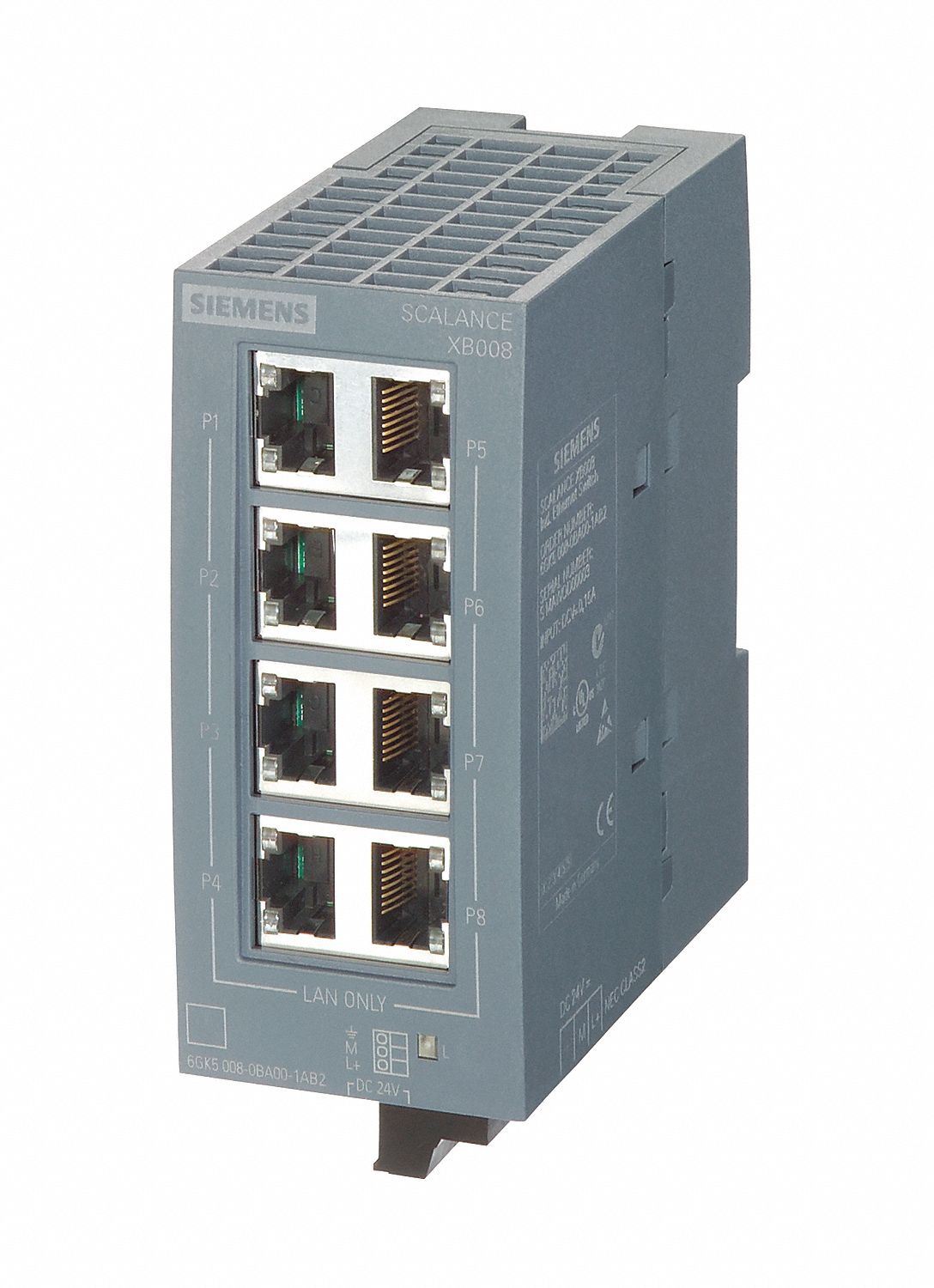 SIEMENS SCALANCE 24VDC Unmanaged Ethernet Switch with 8 Ports - 12N879 ...
