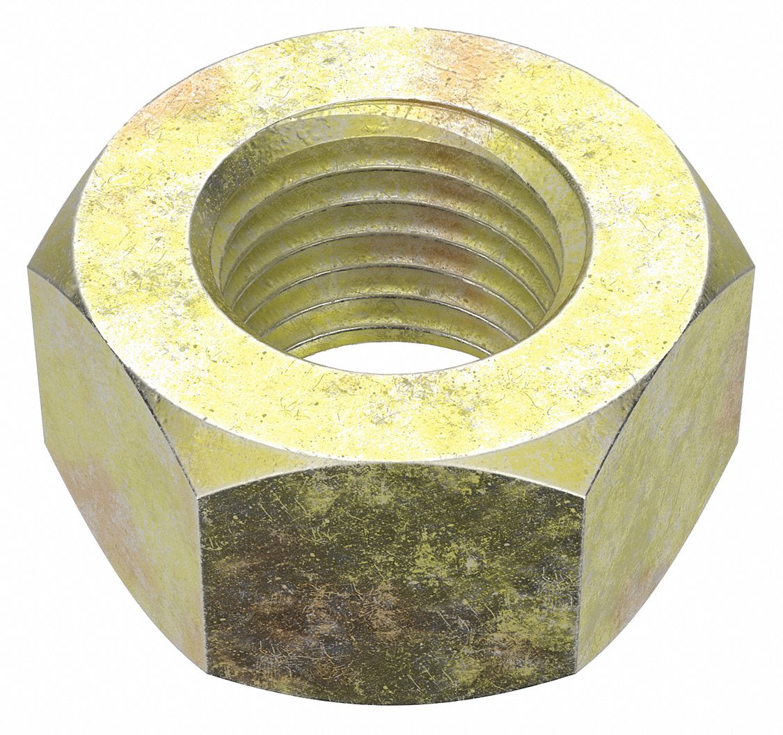 Std Hex, 7/16"-20 Thread, Hex Nut - 12P570|U04181.043.0002 - Grainger