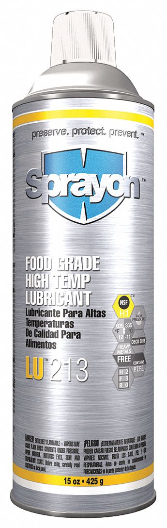 SPRAYON, NSF H1, 20 oz, General Purpose Lubricant - 12R254|S00213000 ...