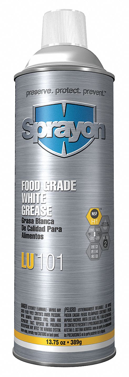 SPRAYON Multipurpose Grease: LU101, Lithium, White, 13.75 oz, NLGI ...