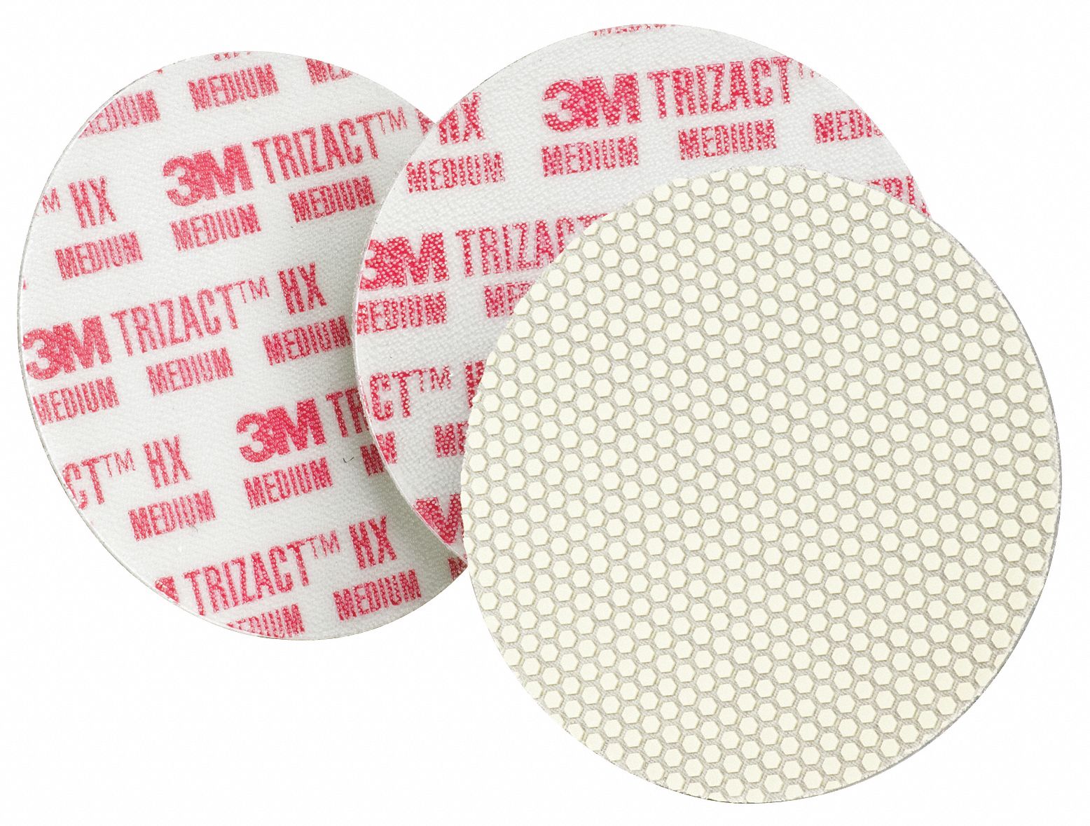 5 in Round Wet Concrete Polishing Pad, Red, 4 PK - Grainger