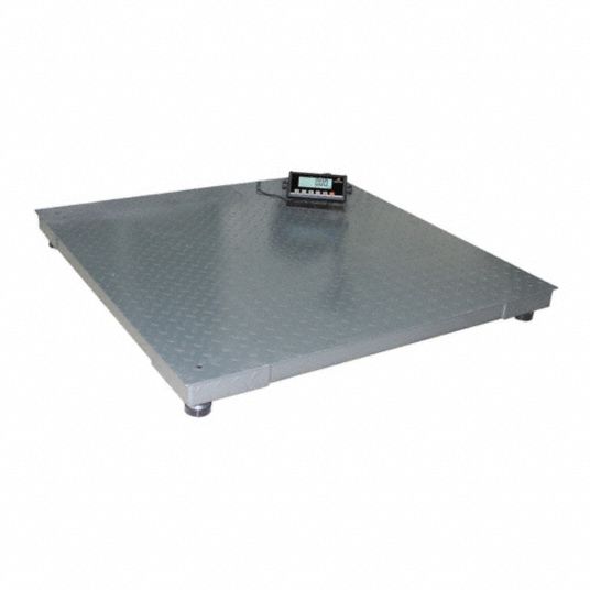 MEASURETEK, 2,500 lb Wt Capacity, 48 in Weighing Surface Dp, Platform ...