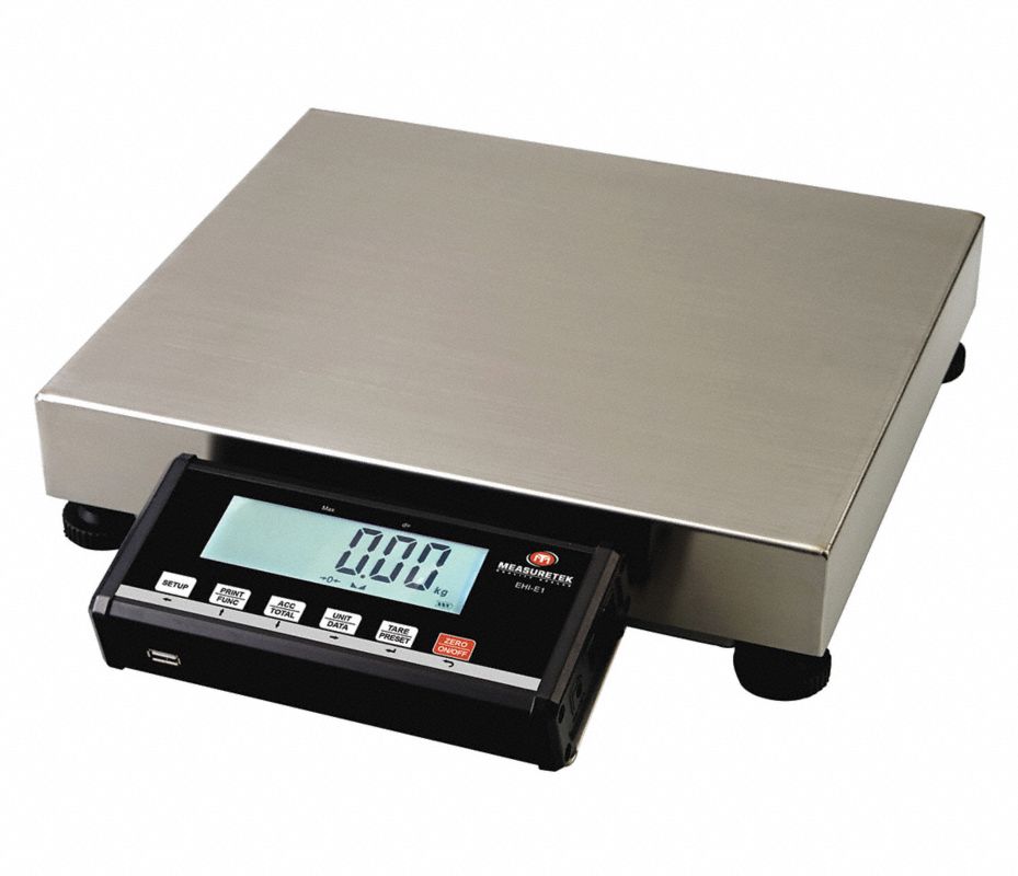 MEASURETEK Báscula de Mesa, LCD, 12", 14", 150 lb., kg, lb., No ...