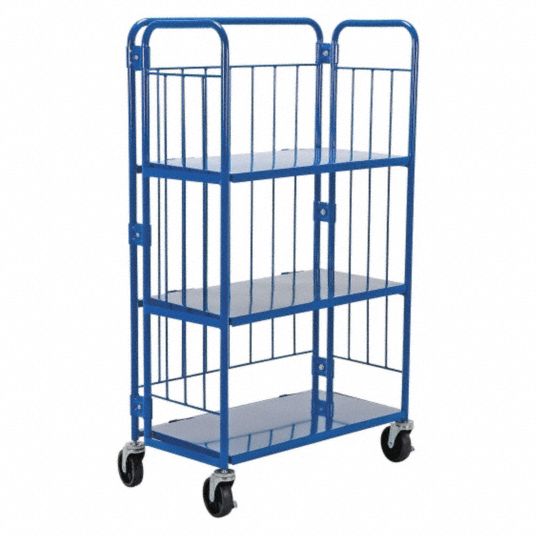 Blue Nestable Roller Container,34 x 59 - 44RT02|ROL-1834-3 - Grainger