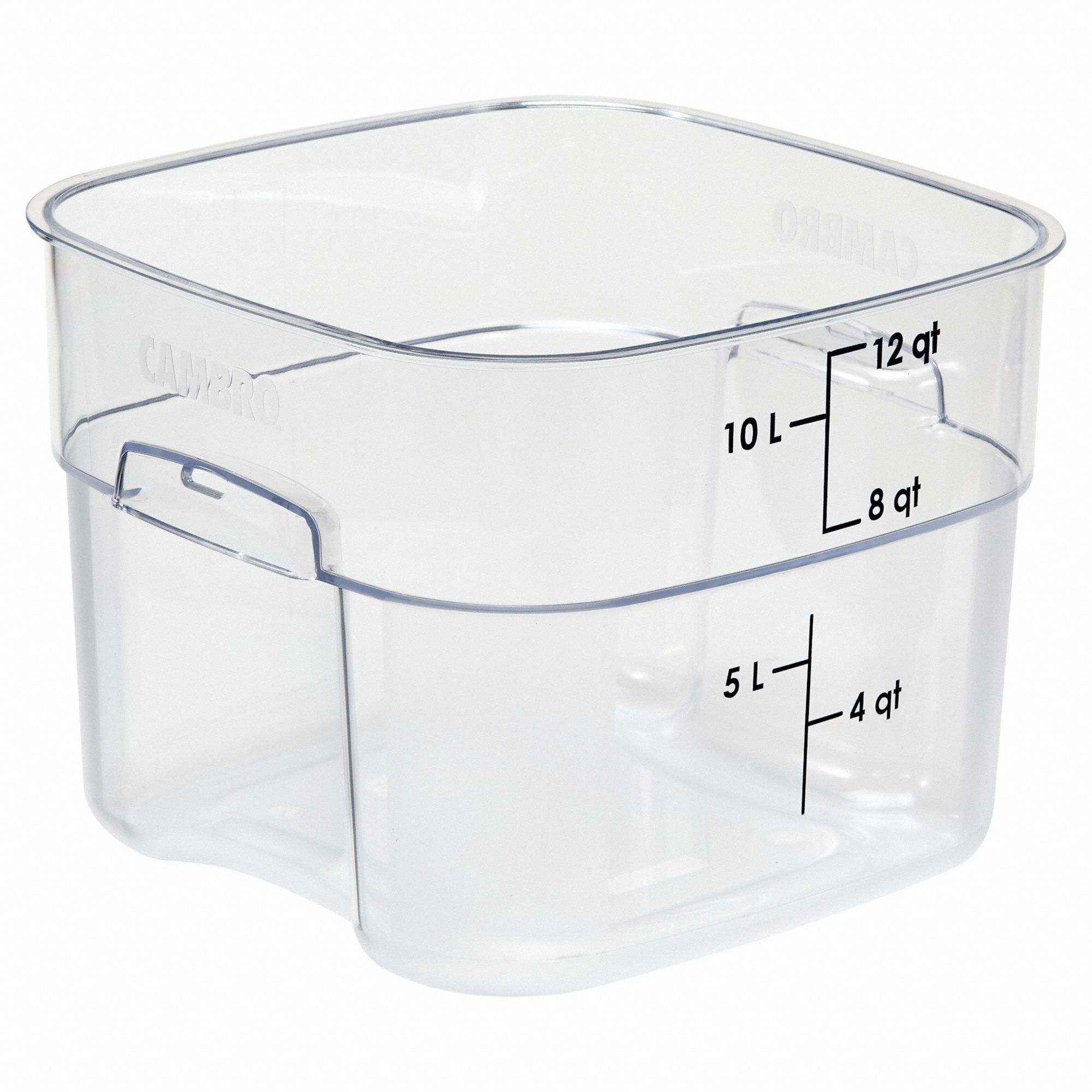 CAMBRO, 12 qt Capacity, Clear Body, Food Storage Container - 859NV1 ...
