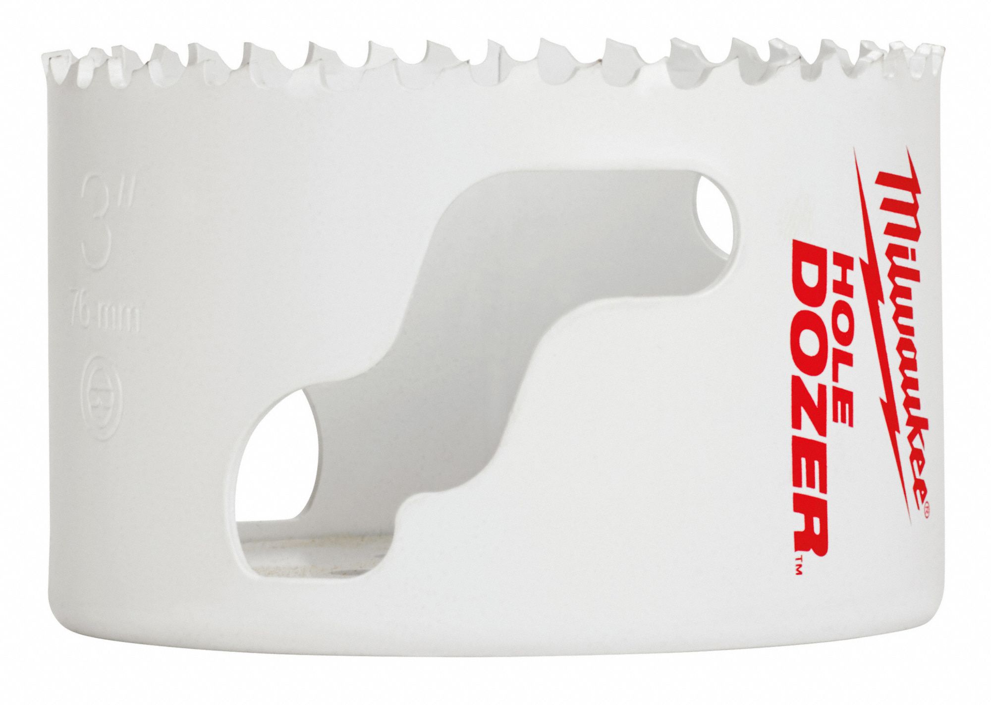 MILWAUKEE Hole Saw: 2 9/16 in Saw Dia., 3.5 Teeth per Inch, 1 5/8 in Max. Cutting Dp, Bi-Metal ...