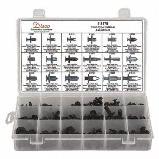 164 Pieces, Honda / Acura Retainer Assortment - 12T315|8179 - Grainger