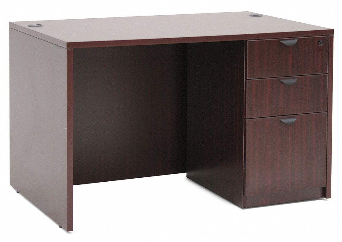 Office Desk,47 x 29 x 30 In,Mahogany - Grainger