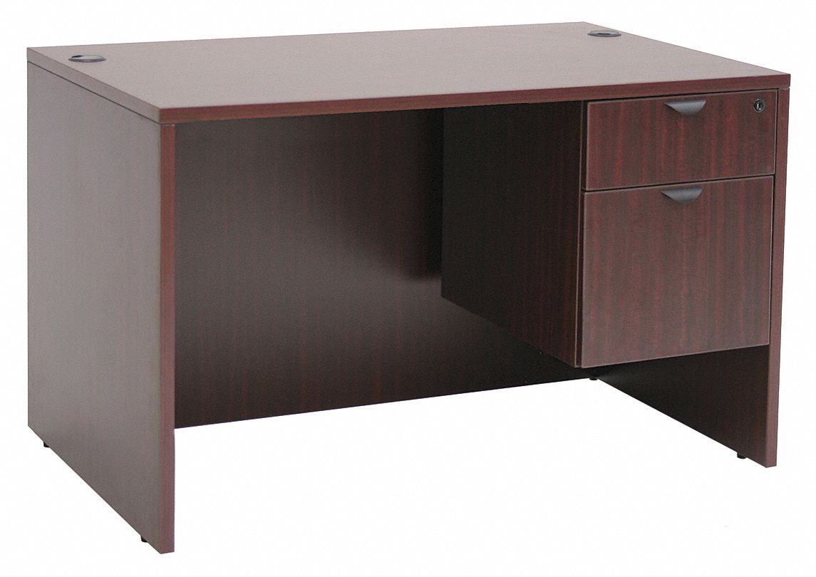Office Desk,47 x 29 x 30 In,Mahogany - Grainger
