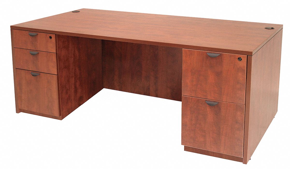 Office Desk,60 x 29 x 30 In,Cherry - Grainger